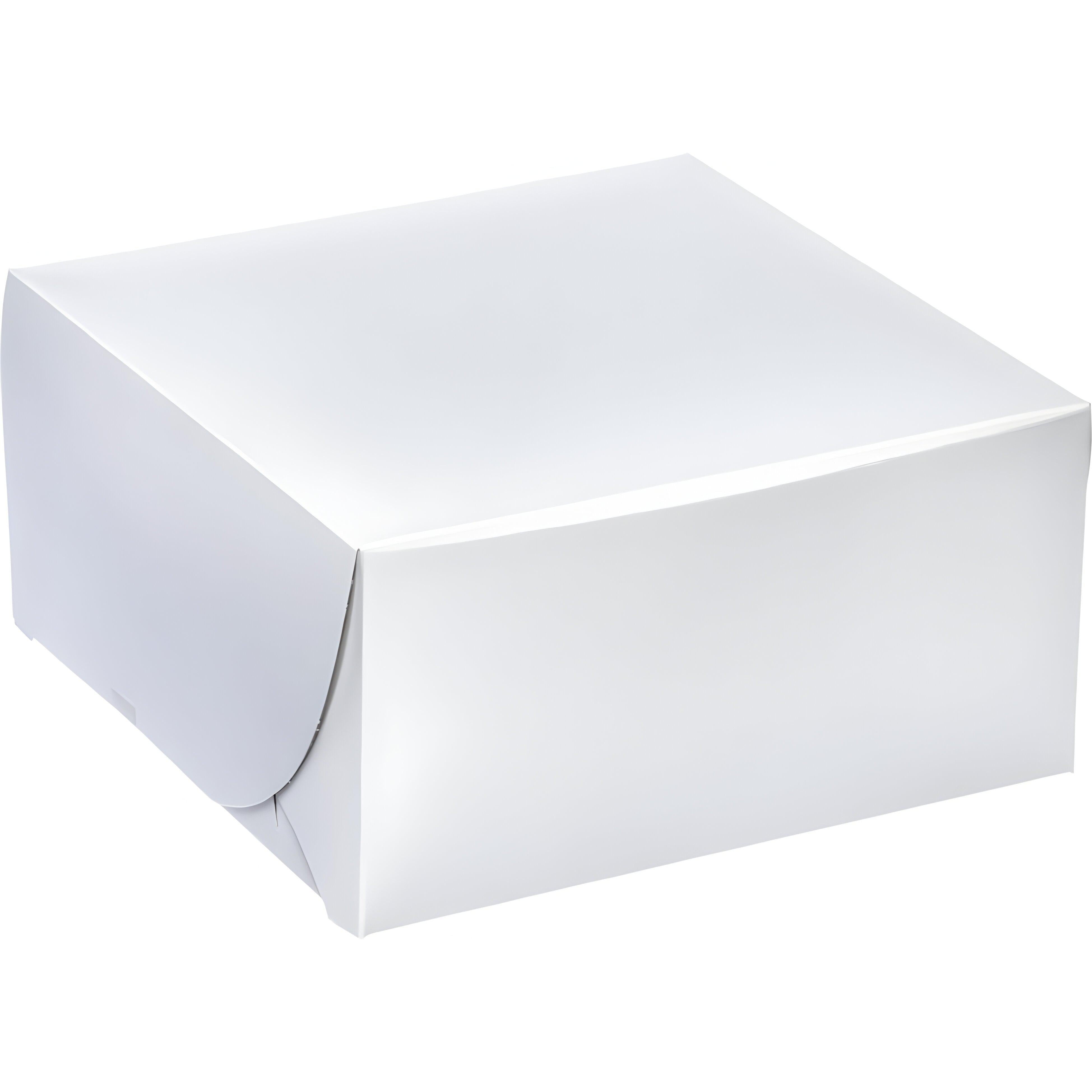 EB Box - 14.5" x 4" x 3.75" White Cake Boxes, 100/Bn - 25
