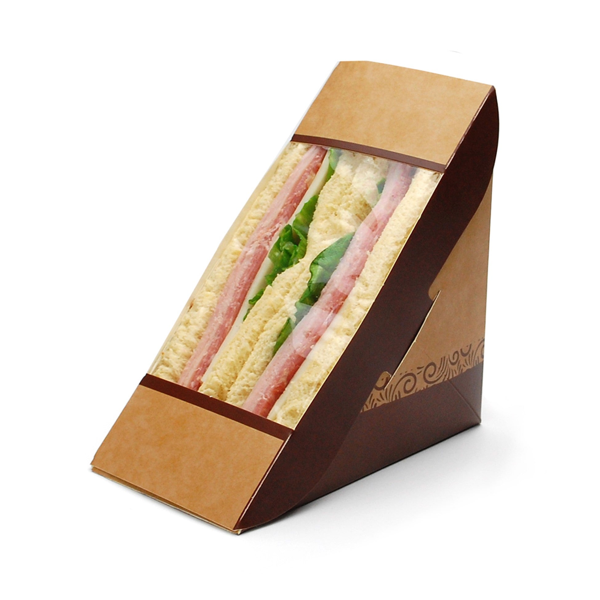 6.5x4.75x2.5 Grab N Go Khaki Sandwich Box Small, 250/Cs - 280850 (Spec