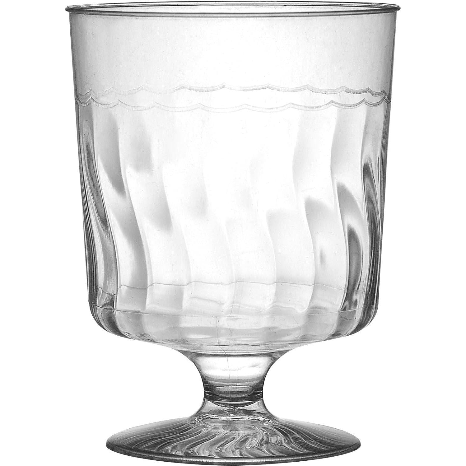 Fineline Settings - 8 Oz Clear Plastic Wine Glass, 10x24/cs - 2208 ...