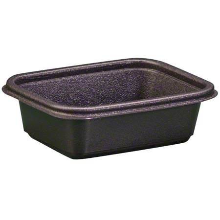 Genpak - 12 Oz Rectangle Black Plastic Container, 300/cs - FPR012-3L