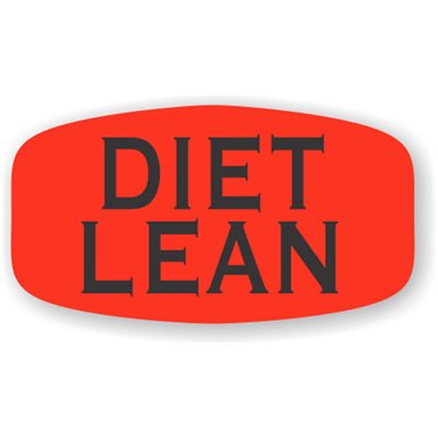 Precision Label & Tag - 1.5" Oval DIET LEAN Label, 1000/Roll