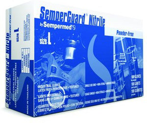 Sempermed - SemperGuard Blue Nitrile Powder Free Disposable Gloves - I