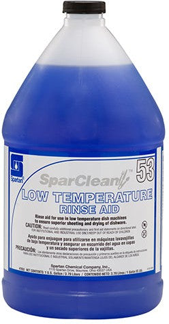 Spartan - SparClean #53, 1 Gallon Low Temperature Rinse Aid, 4Jug/Cs